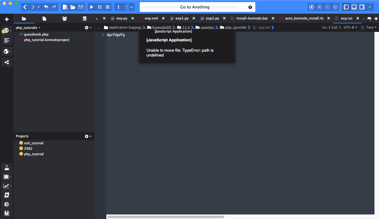 Error while moving a file to a different location · Issue #2886 · Komodo/KomodoEdit · GitHub