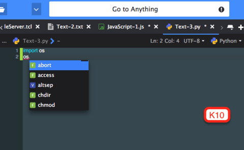 Code completion is not giving all the options for Python script · Issue ...