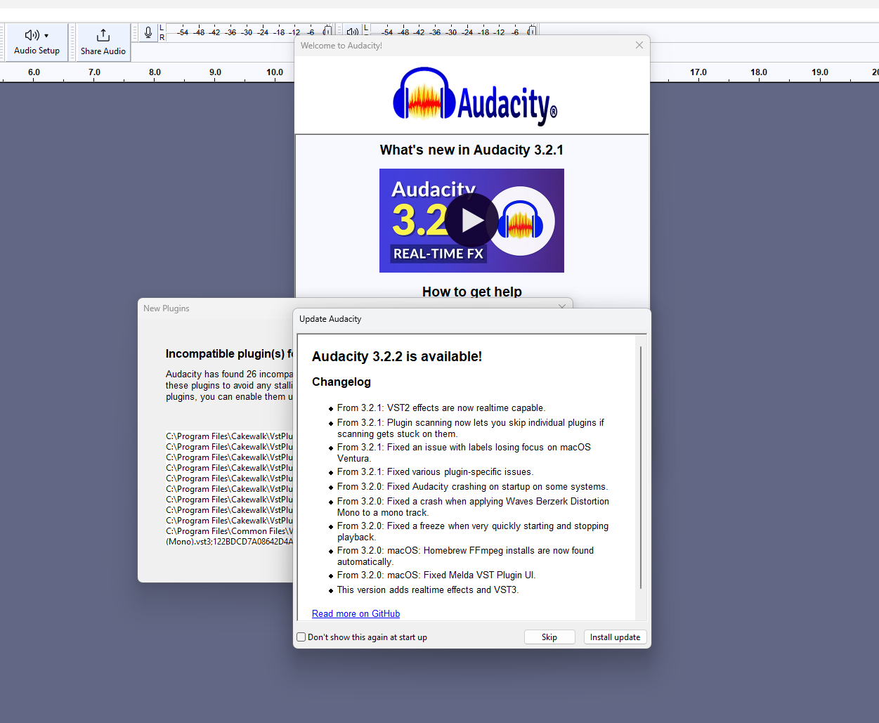 No in-app report of new 3.2.2 release · Issue #4037 · audacity/audacity ...