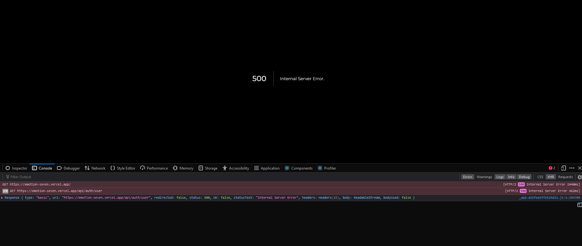 Supabase Api Auth 500 Error On Vercel · Issue 9402 · Supabase Supabase · Github