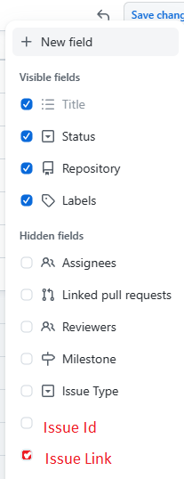 Add ability to include issue links (either via adding "Issue Link ...