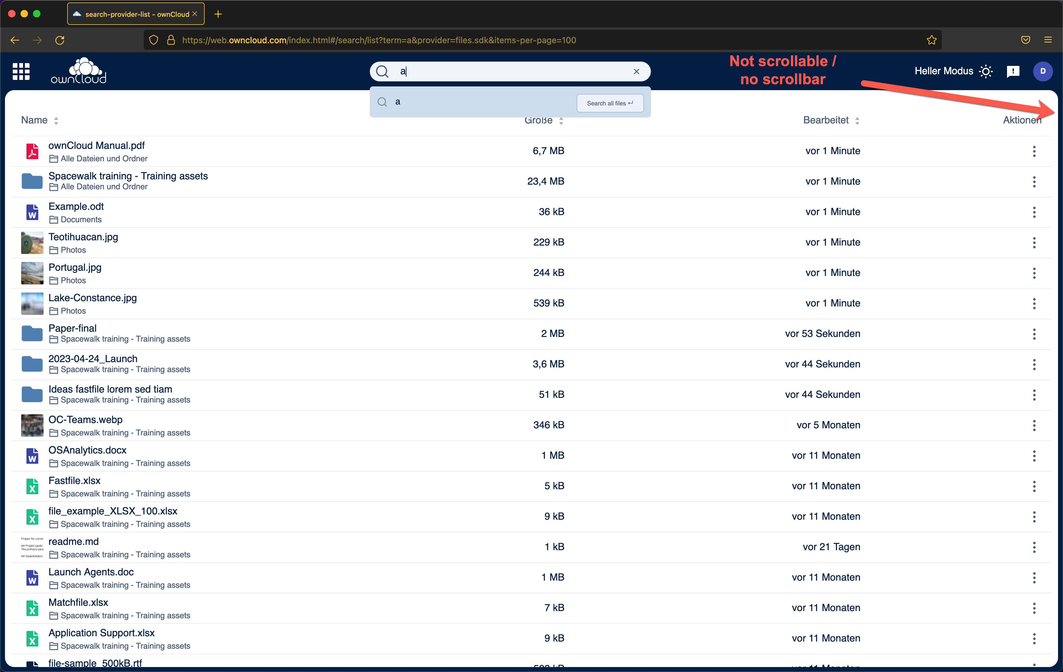 Can't scroll in the search results list · Issue #6507 · owncloud/web · GitHub