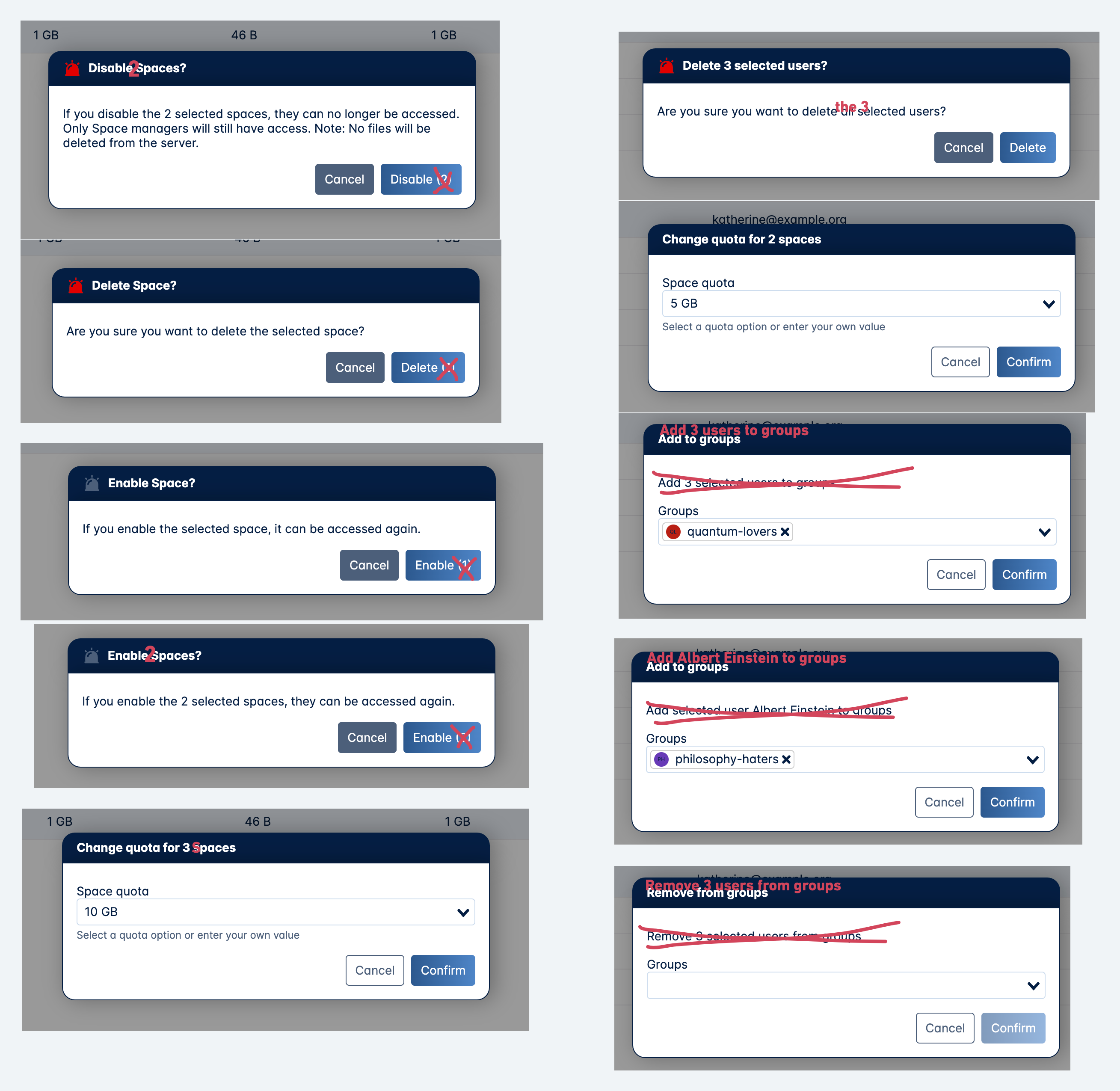 [Admin Settings] Unify Dialogs · Issue #8579 · owncloud/web · GitHub