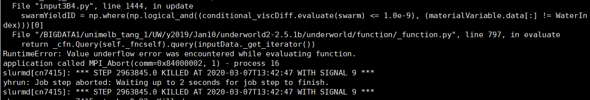 Value underflow/overflow · Issue #353 · underworldcode/underworld2 · GitHub