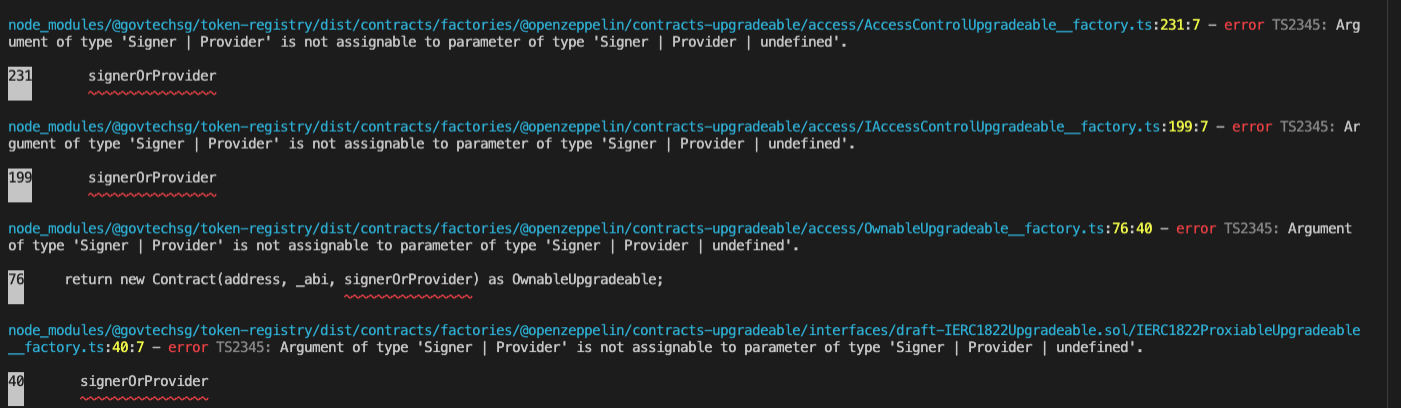 Bump @govtechsg/token-registry to "^4.1.5" for nomination methods but lib throwing errors ...