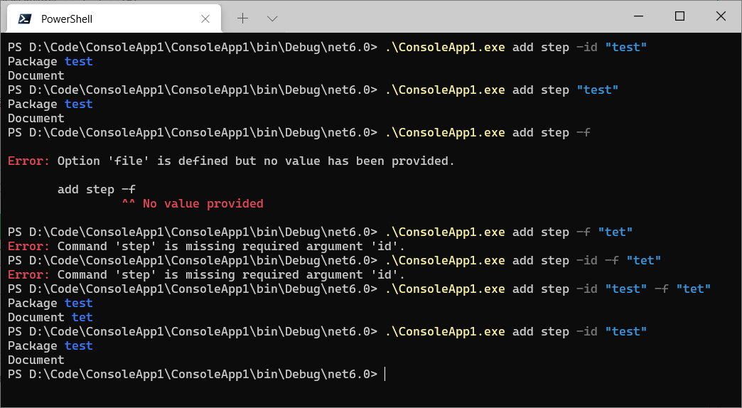 Not possible to specify a CommandOption with "-d" · spectreconsole spectre.console · Discussion ...