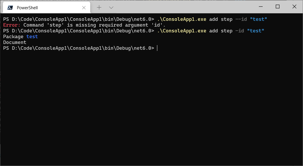 Not possible to specify a CommandOption with "-d" · spectreconsole ...