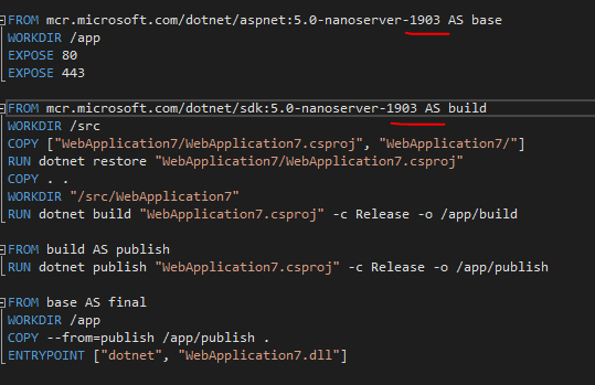 VS Windows Container tools docker images 1903 not compatible with hosted agents on Azure Devops ...