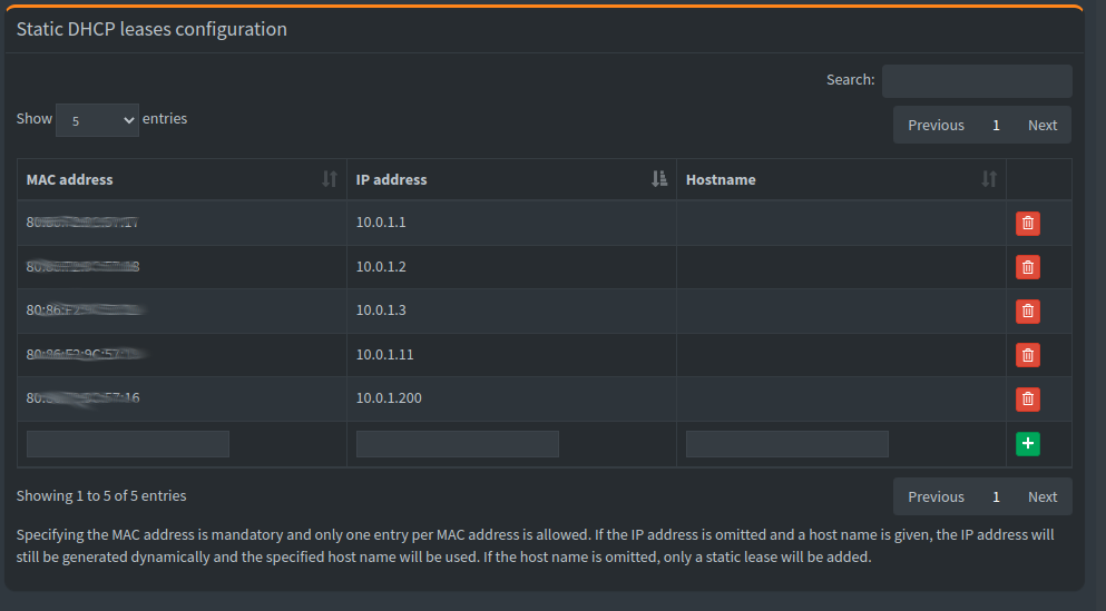 DHCP lease changes have no visual indication of whether they've been applied/saved or not ...