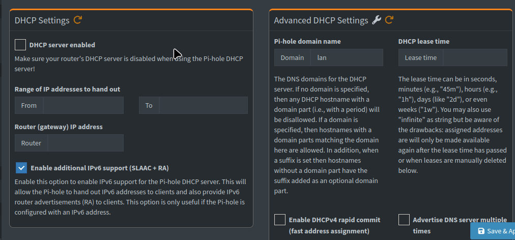 Saving Settings In `dhcp` Removed Flag Indicators · Issue 2824 · Pi Holeweb · Github 