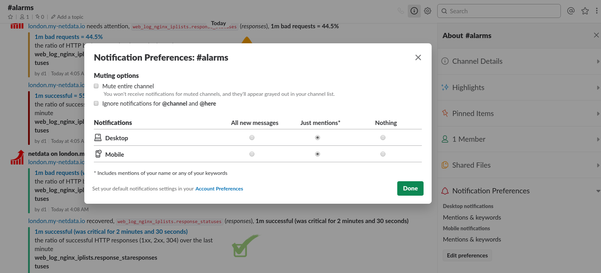 Support for mentions via slack alerts · Issue #3604 · netdata/netdata · GitHub