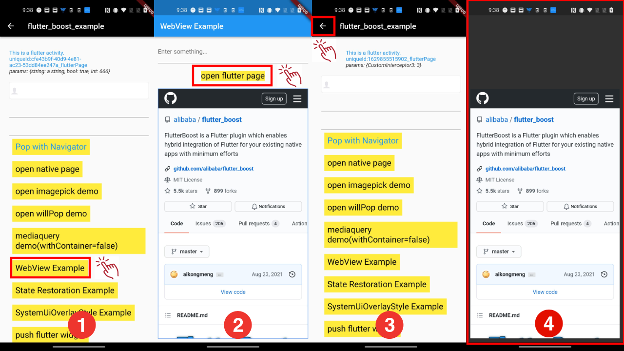 [shared engine][android] The flutter page embedding a platform view using hybrid composition ...
