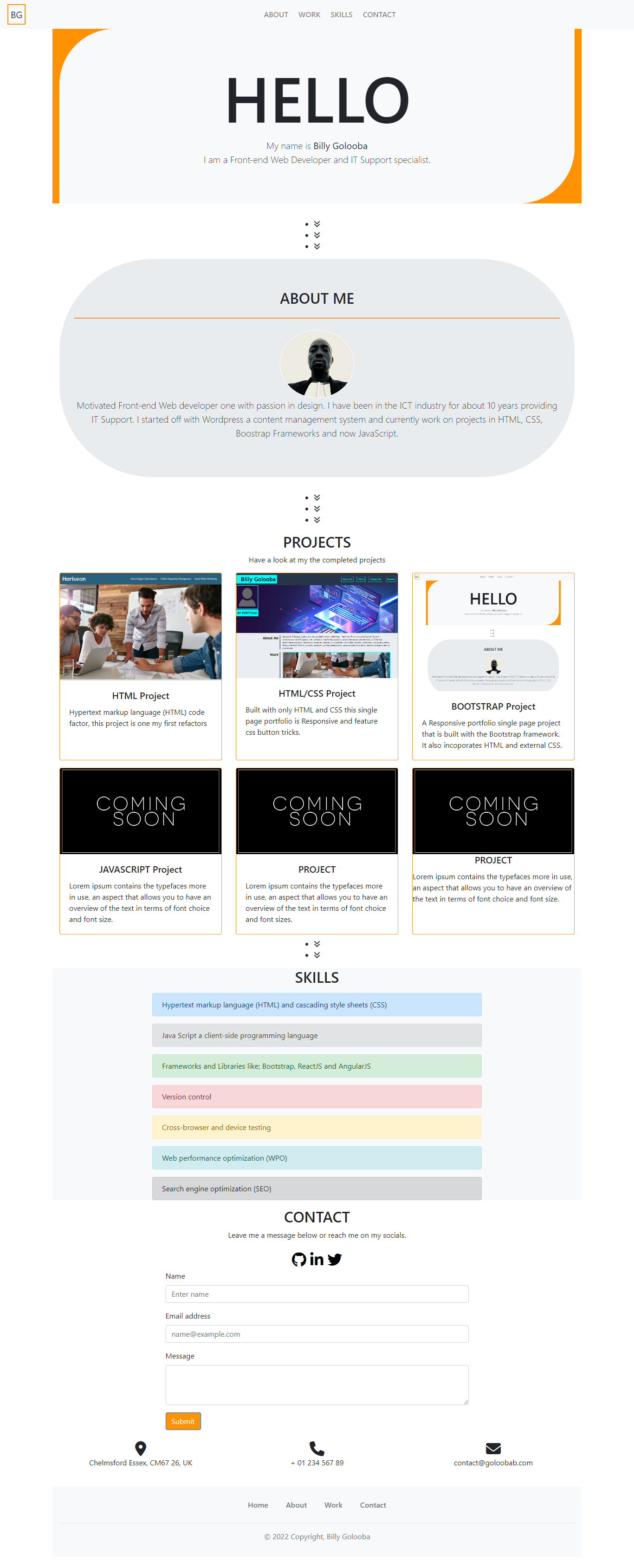 GitHub - goloobab/Bootstrap-Portfolio: My Portfolio develop with Bootstrap