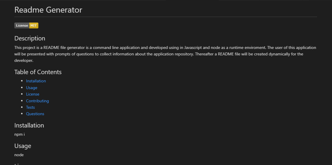 GitHub - goloobab/readme-generator