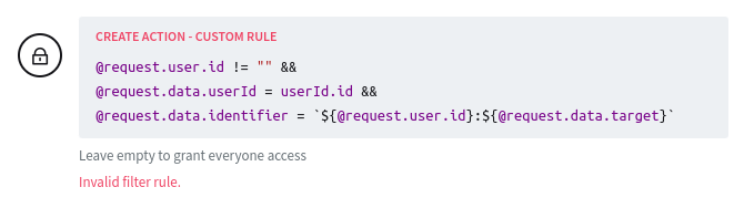 Template literals on API rules · pocketbase pocketbase · Discussion #362 · GitHub