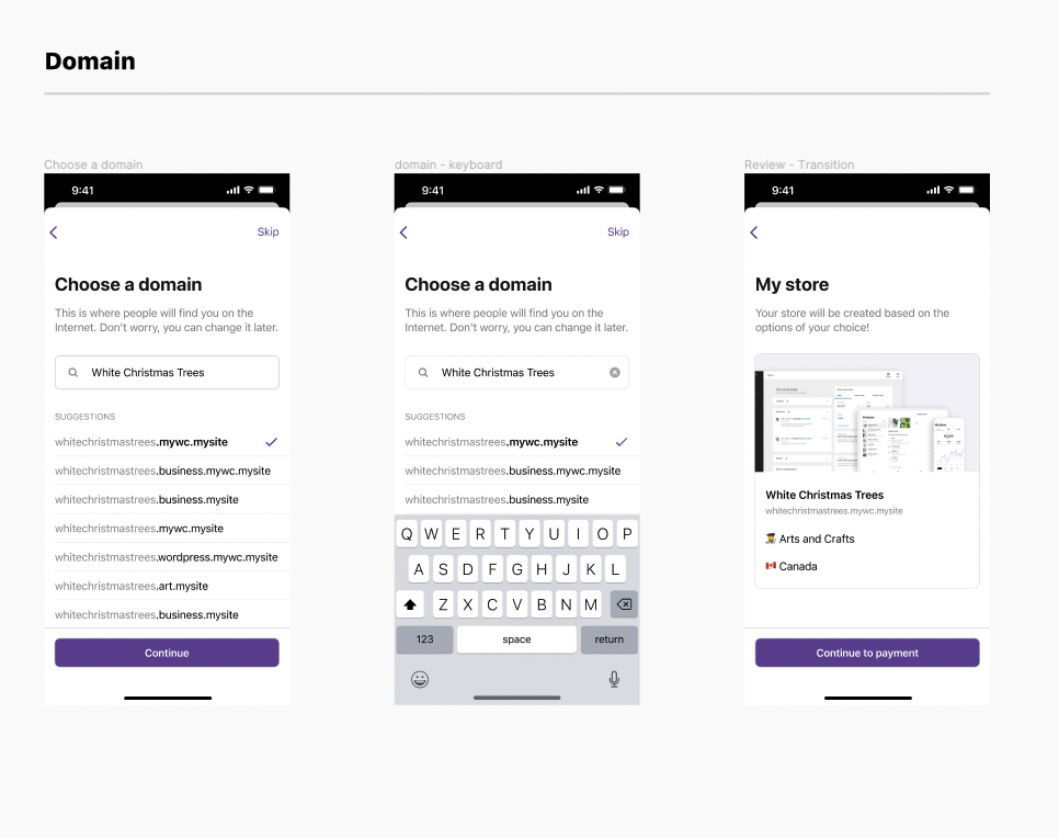 Domain Selection in Store Creation Flow · Issue #7720 · woocommerce/woocommerce-android · GitHub