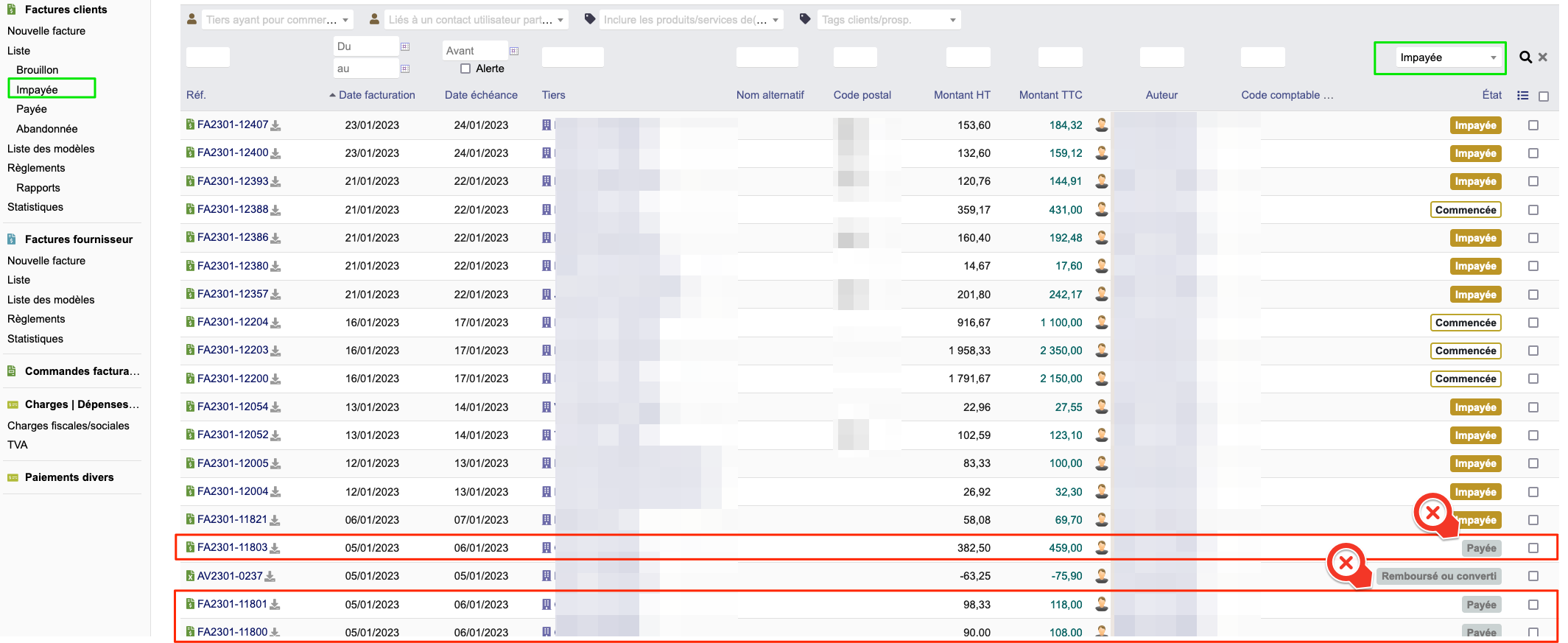 (SOLVED) v16.0.3 - List of unpaid invoice displays paid invoices ...
