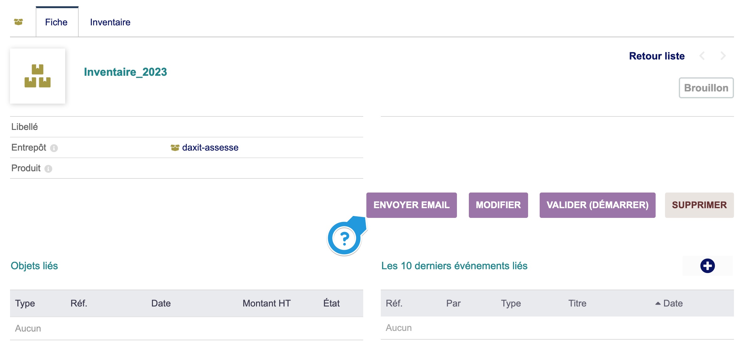 Optimization Product Inventory Remove The Button Send Email · Issue 24232 · Dolibarr 
