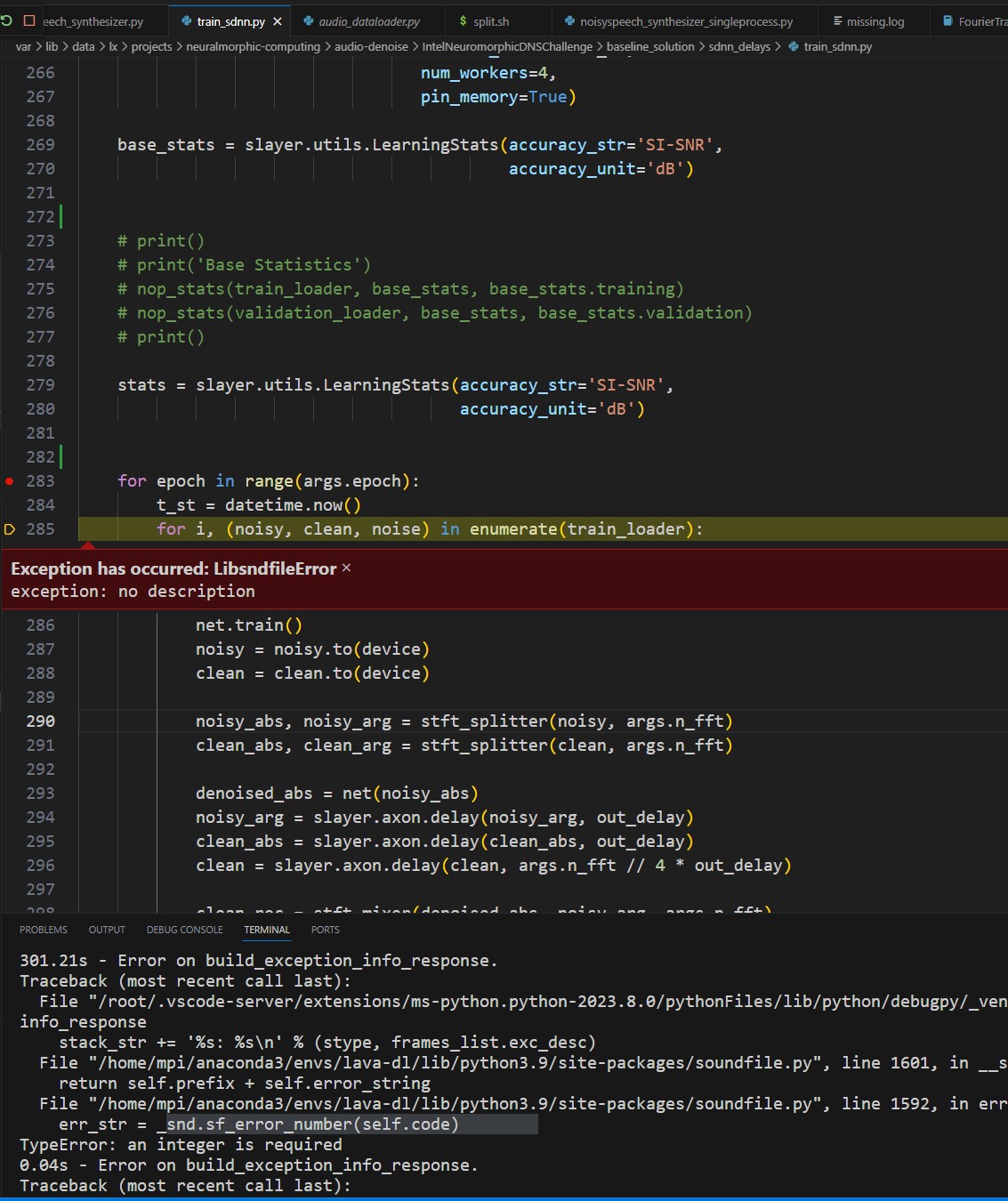 train_sdnn.py error · Issue #12 · IntelLabs/IntelNeuromorphicDNSChallenge · GitHub