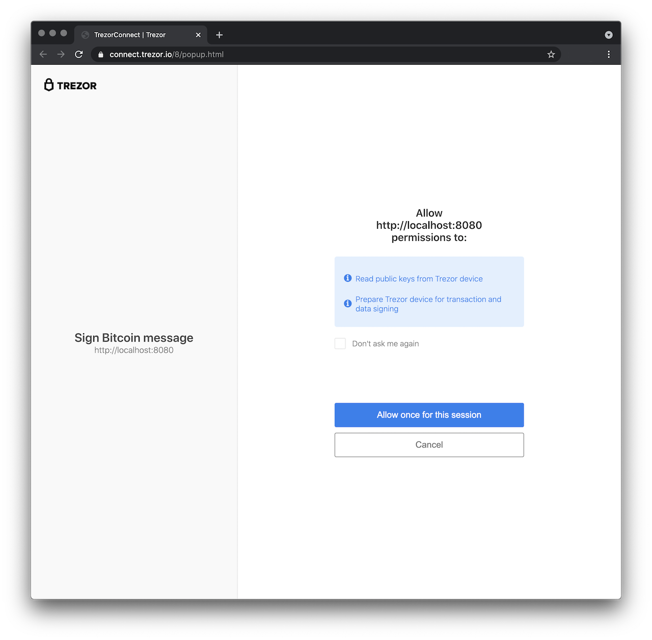 Improve copy in Connect popup · Issue #4879 · trezor/trezor-suite · GitHub