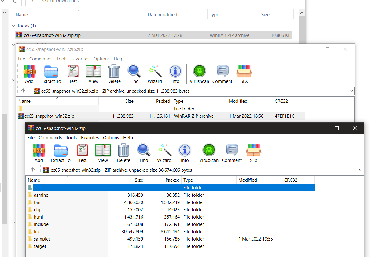 The GitHub Actions based Windows snapshots are zipped .zips · Issue #1693 · cc65/cc65 · GitHub