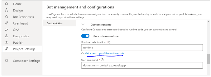 Add Custom Actions Through Runtime In Bot Composer 2xx Missing · Issue 7830 · Microsoft