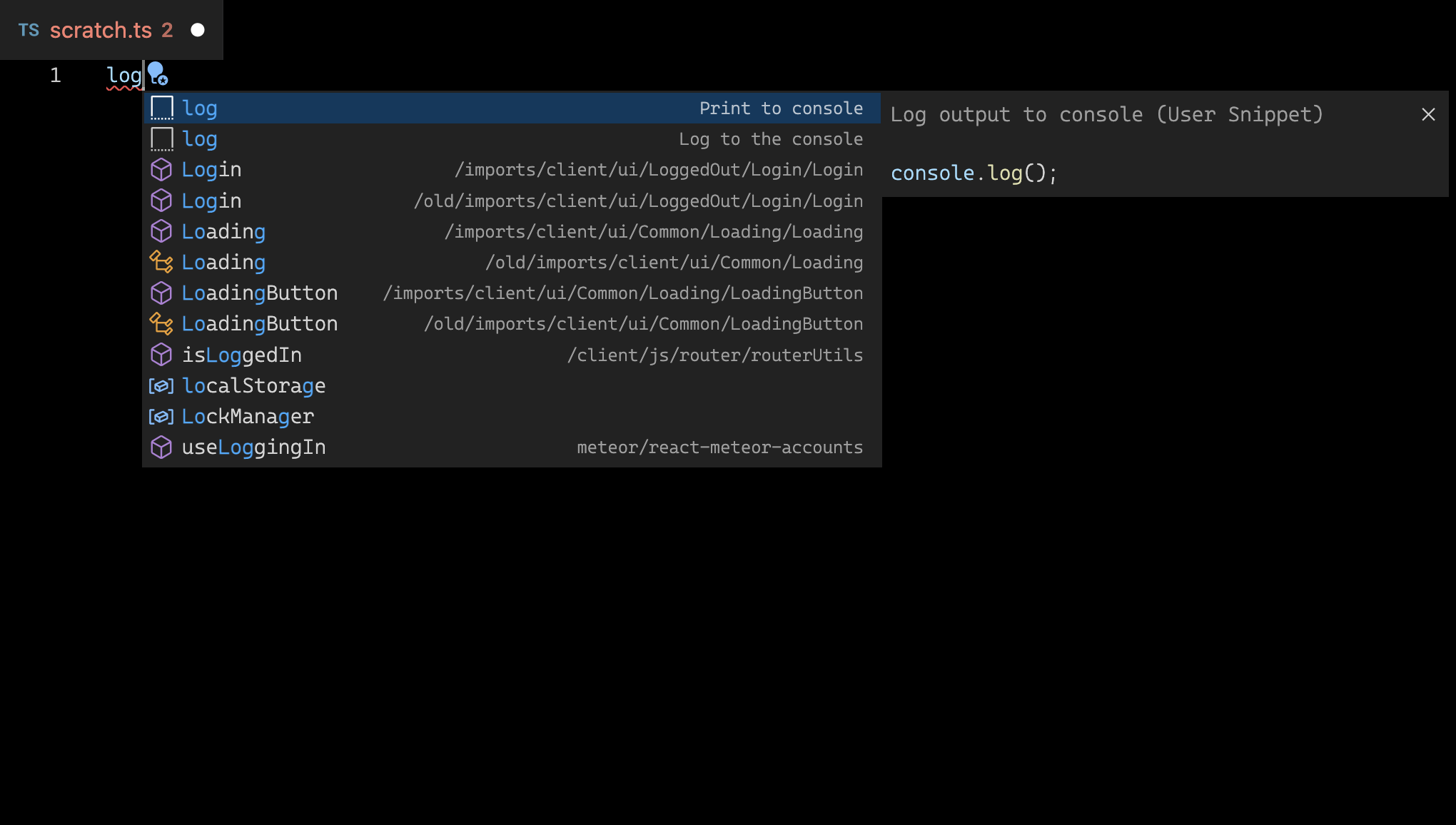 The input log does not prompt the corresponding code fragment · Issue #173512 · microsoft/vscode ...