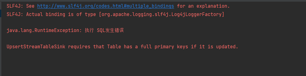 [Bug] [dlink-phoneix-connector] 插入数据时报错“UpsertStreamTableSink requires that Table has a full ...