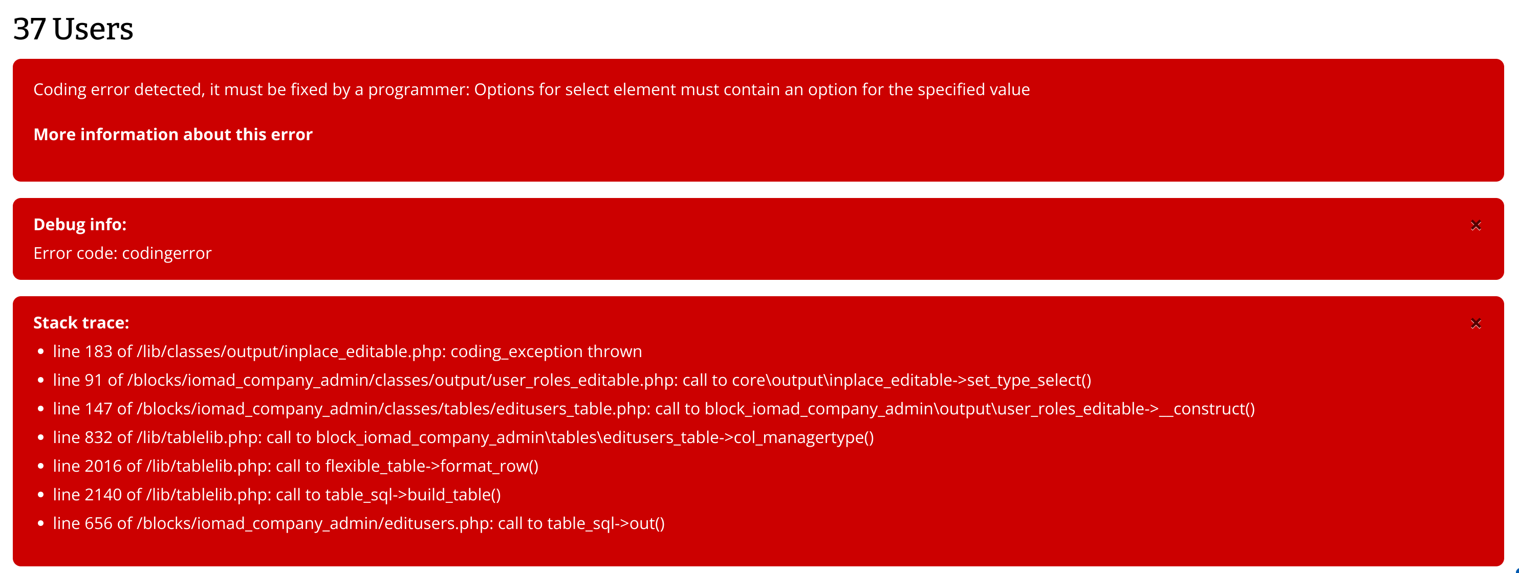 4.1 Company manager - editusers.php - red error when switch editing on · Issue #1812 · iomad ...