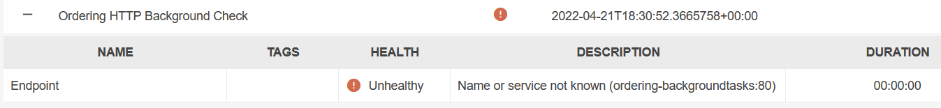 Name or service not known - Ordering HTTP Background Check · Issue ...