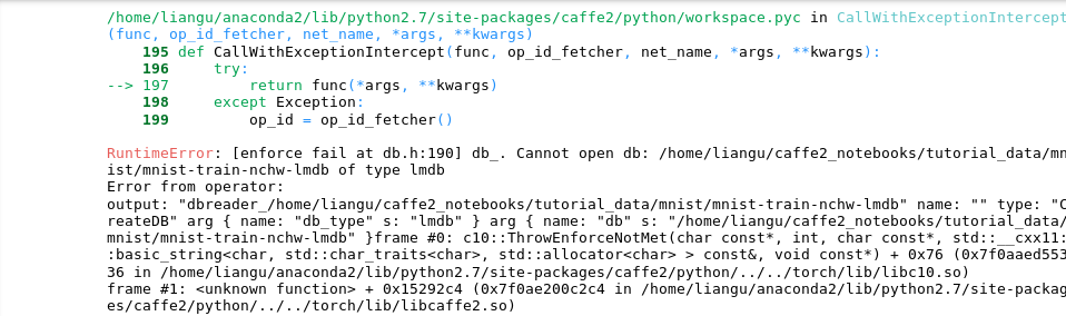 [Caffe2] MNIST Tutorial LMDB Error "Cannot open db" · Issue #10119 · pytorch/pytorch · GitHub