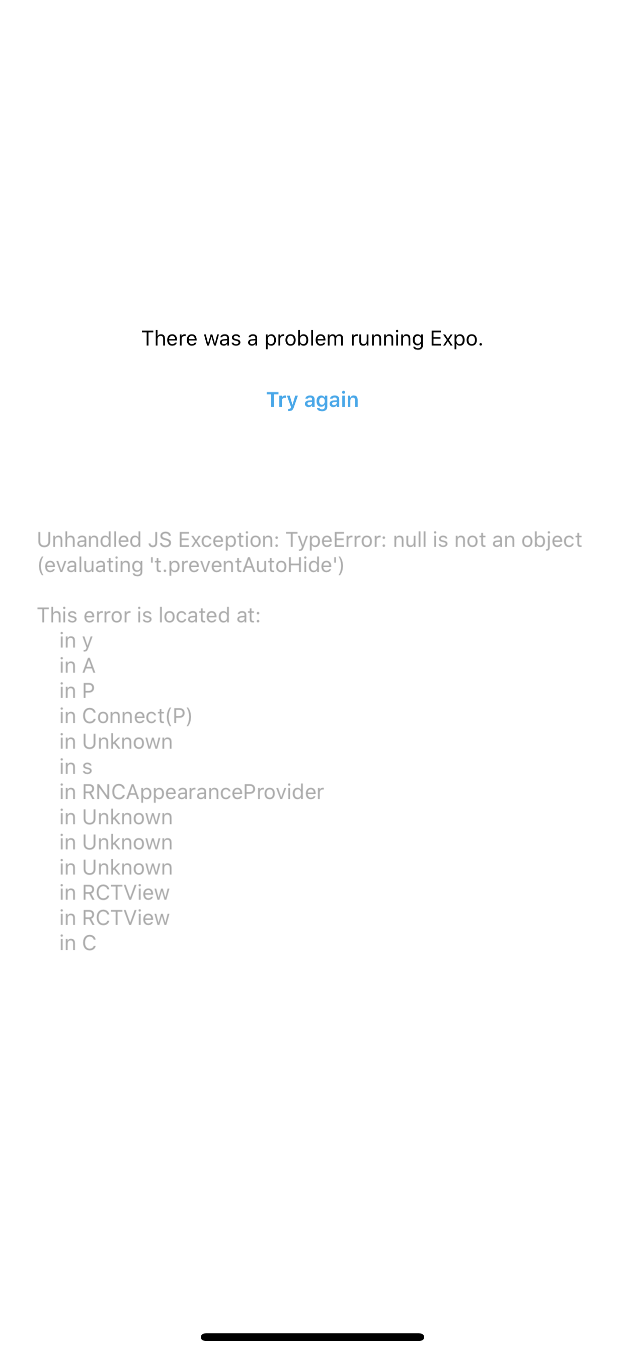 Expo client crashes with error t.preventAutoHide · Issue #9836 · expo ...