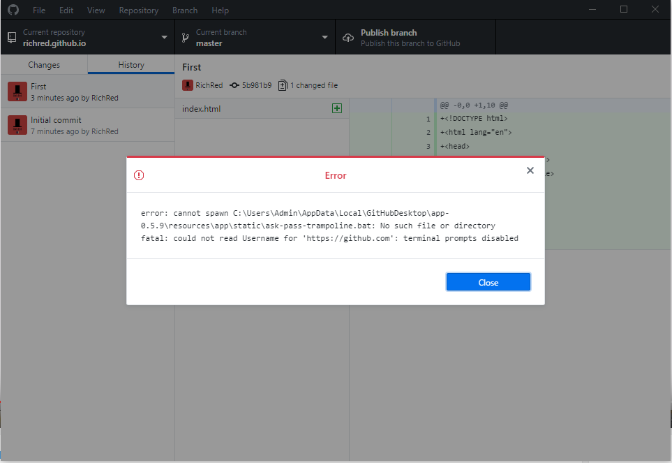 Cannot spawn the ask-pass-trampoline · Issue #1916 · desktop/desktop · GitHub