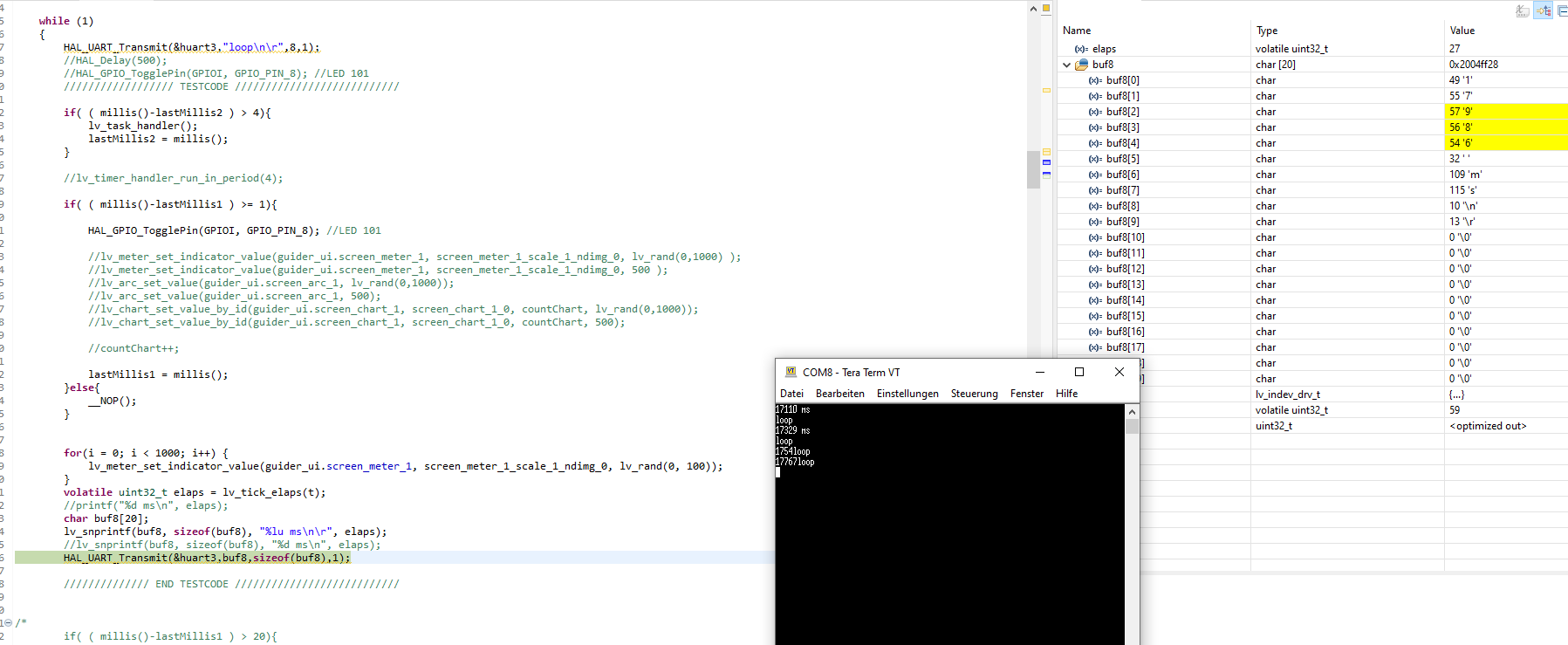 time consumption lv_chart,meter,arc widget? + Question lv_chart Y- and ...