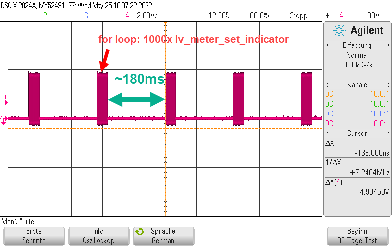 time consumption lv_chart,meter,arc widget? + Question lv_chart Y- and ...