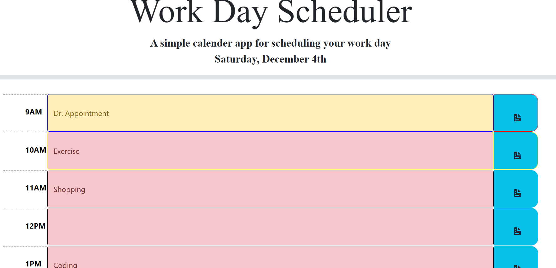 GitHub - vinssm/WorkDay-Scheduler