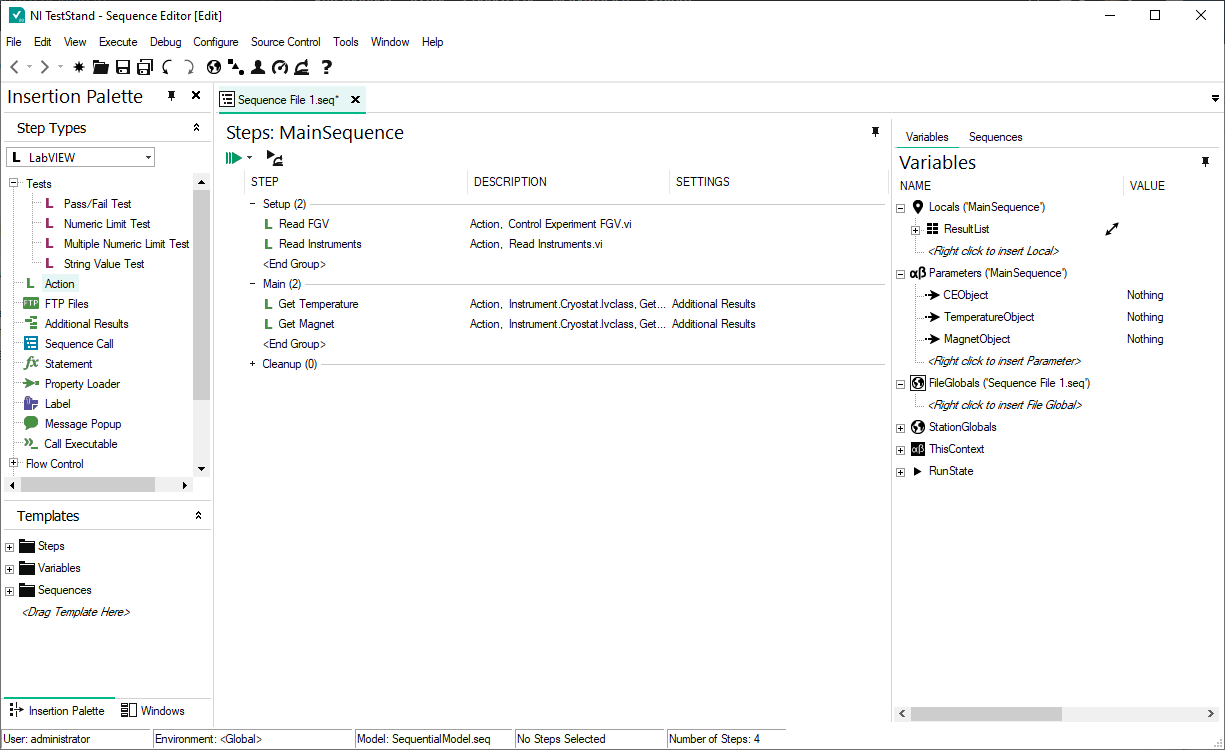 GitHub - levylabpitt/TestStand: Using TestStand to sequence physics ...