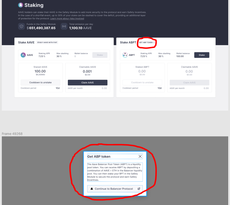 Make it easier for users to find where to create the AAVE/WETH BPT for staking · Issue #817 ...