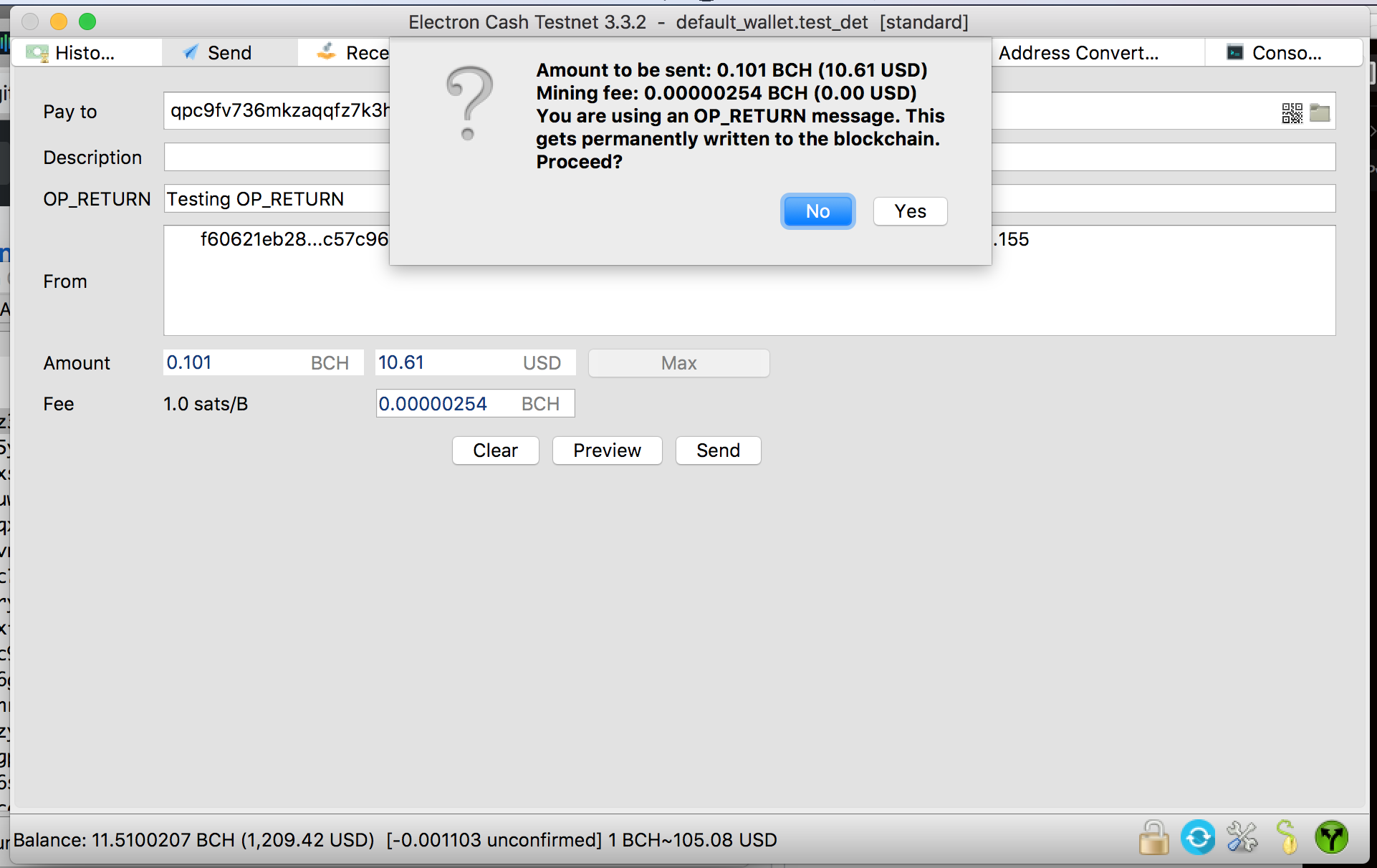 Strange behavior occasionally: OP_RETURN transactions have a bugged UI-flow in the Send Tab ...