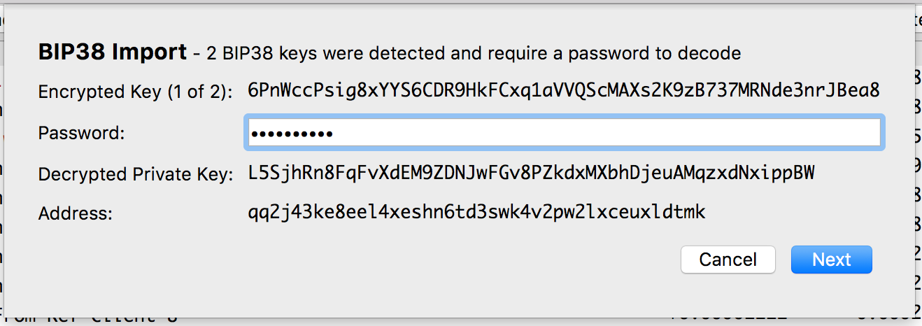 Implemented BIP38 Key Importing by cculianu · Pull Request #1289 ...