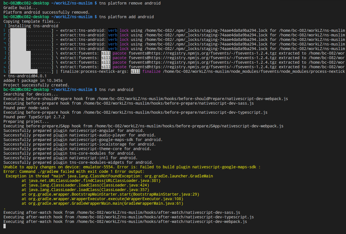 FAILURE: Build failed with an exception with NativeScript4 RC · Issue #265 · dapriett ...