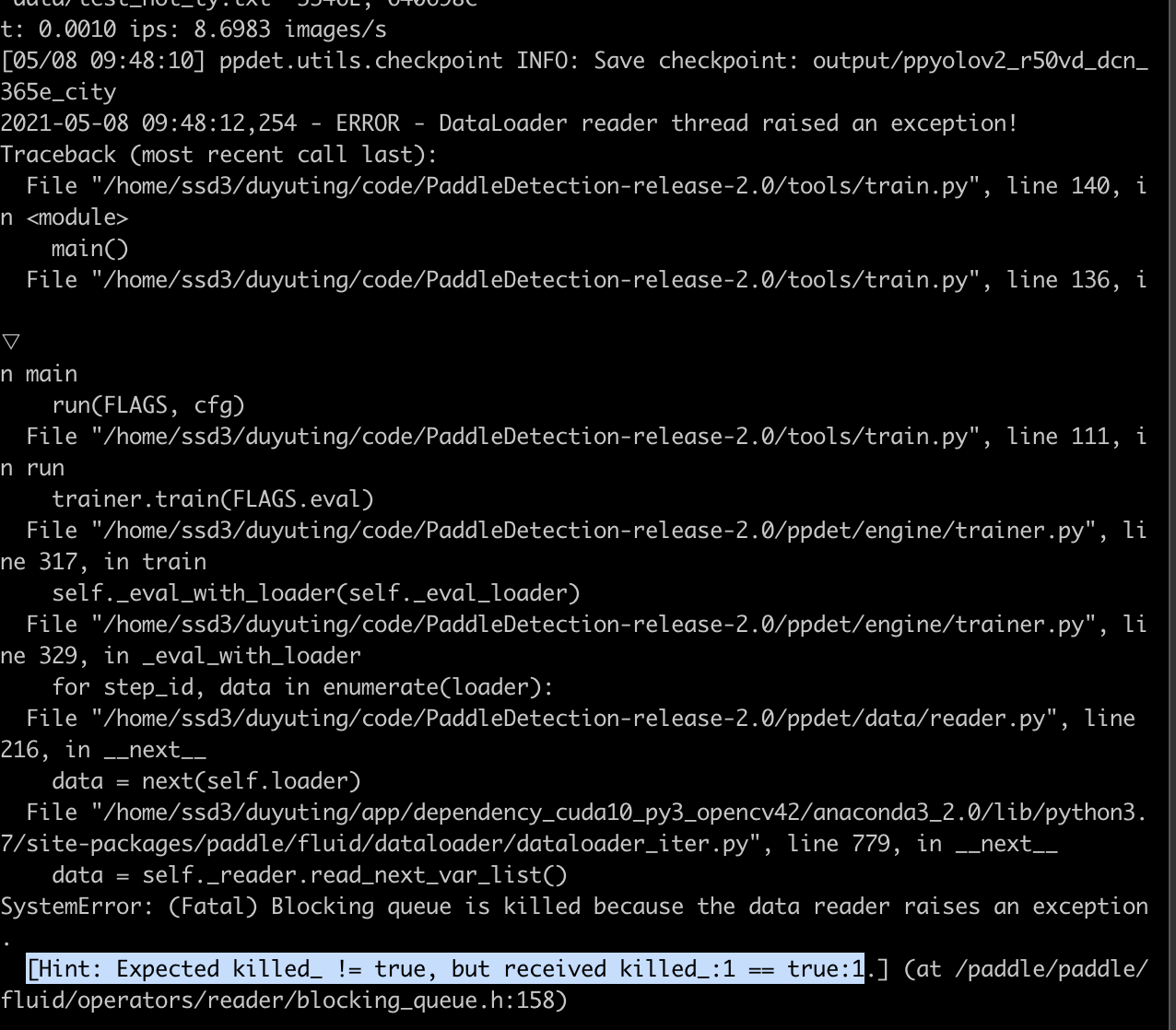 ppyolo使用voc数据在eval时报错 · Issue #2895 · PaddlePaddle/PaddleDetection · GitHub