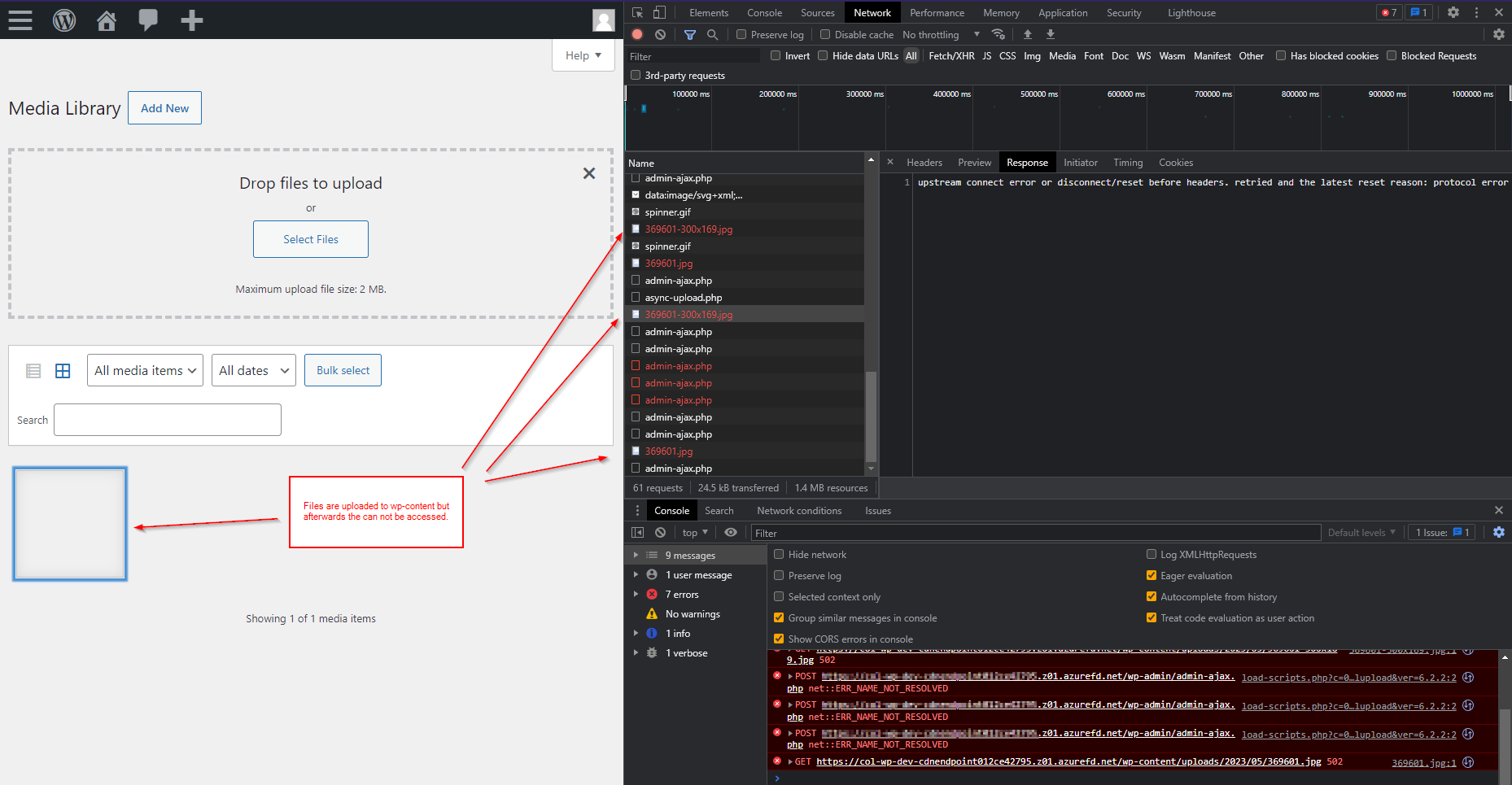 HTTP StatusCode 502 when accessing files from Azure File Share · Issue #761 · microsoft/azure ...