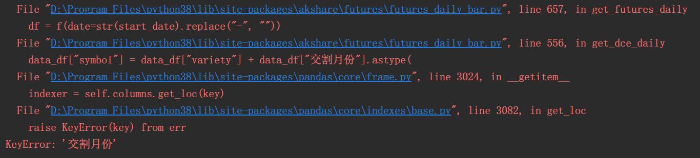 AKShare 接口问题报告 · Issue #3291 · akfamily/akshare · GitHub
