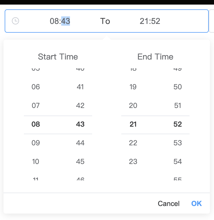 [Feature Request] Allow to choose any value in `el-time-picker` with `is-range` · Issue #4046 ...