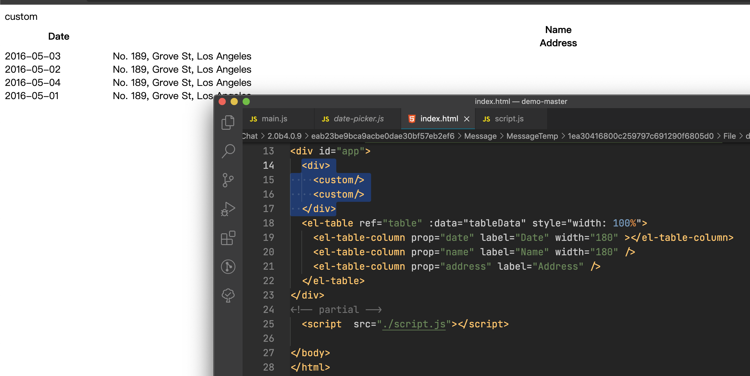 [Bug Report] The table format is incorrect when the end tag is not used · Issue #4278 · element ...