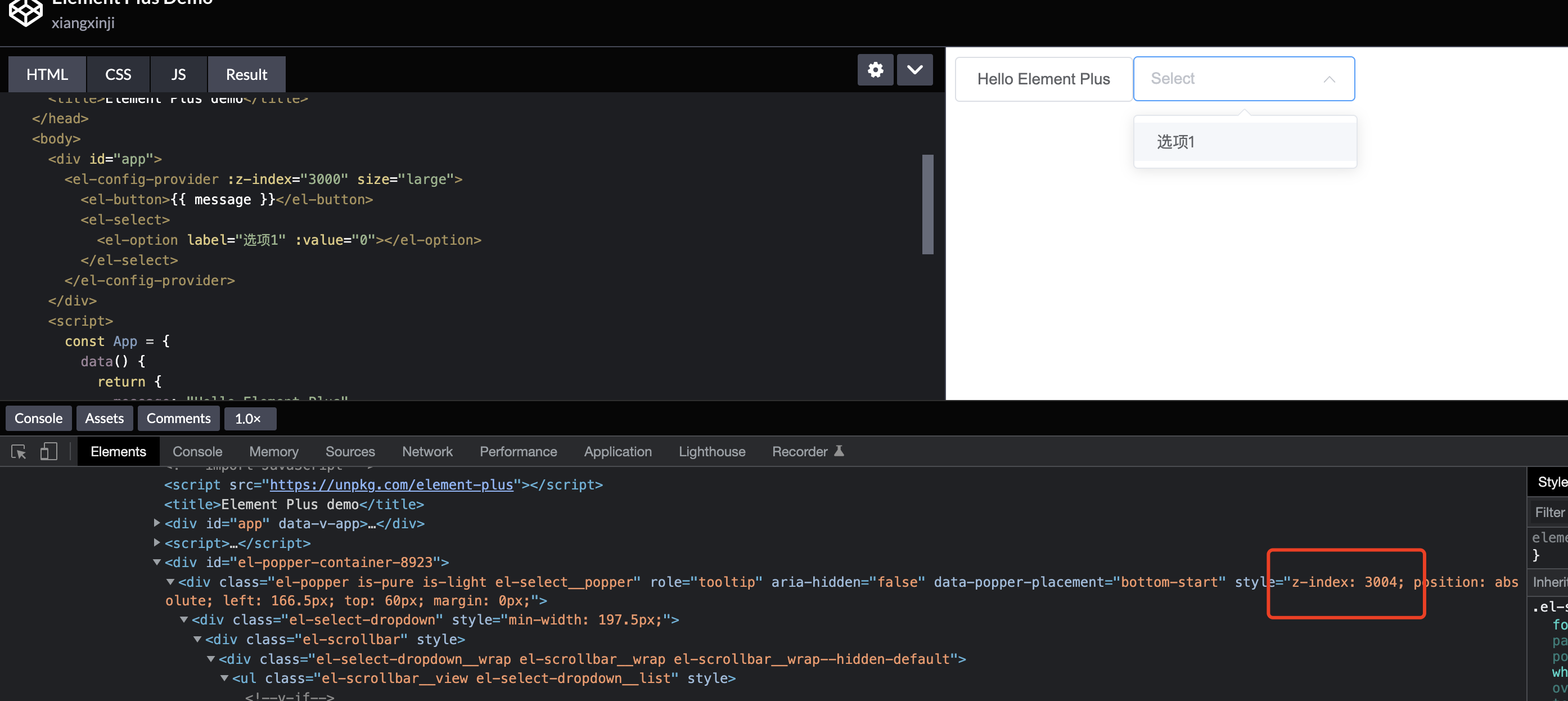 [Bug Report] config-provider 提供 z-index 参数无效 · Issue #6265 · element-plus/element-plus · GitHub