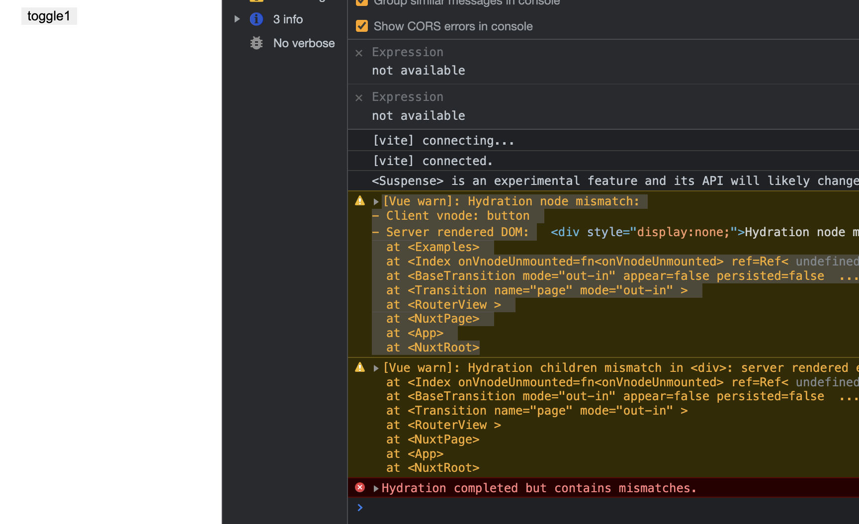 Throw Hydration Node Mismatch Error When Using Teleport · Issue 13431 · Nuxtnuxt · Github