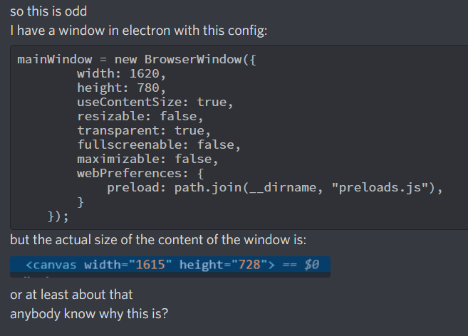 Usecontentsize Ignored In Non Resizable Windows · Issue 14308 · Electronelectron · Github