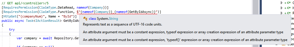 Interpret string interpolation as constant expression if it can be defined during compile time ...